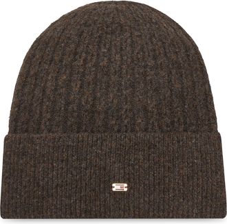 Tommy Hilfiger Mütze Tommy Hilfiger Th Cable Enamel Flag AW0AW17776 Braun