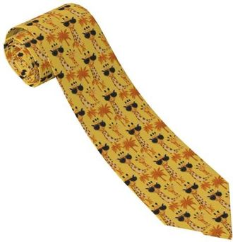 Generic Cravate Lunettes Mignonnes &Agrave; Motif Girafe Classique Tie &Eacute;l&eacute;gant Cravates Homme Pour L&Eacute;cole Affaires &Eacute;v&eacute;nements