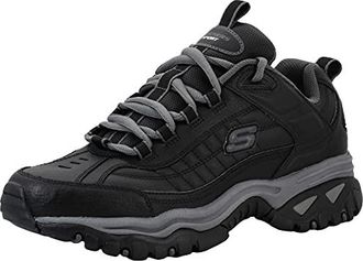 Skechers Gowalk Flex-Athletic Chaussures de marche décontractées à enfiler avec mousse refroidie à lair pour homme, noir/charbon, 41.5 EU