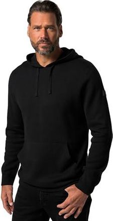 JP1880 Strickhoodie, Kapuze, Flexnamic, 1/1 Pull-Over, Noir, 4XL Homme