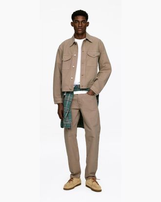 Arket St&uuml;ckgef&auml;rbte Denimjacke -Beige