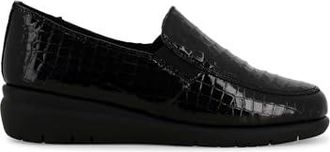 Melluso Mocassin Confortable pour Femme en Cuir Verni Noir k55234z 36