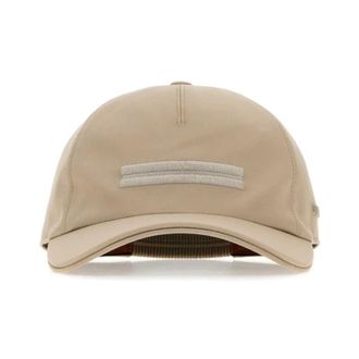 Ermenegildo Zegna Casquette Motorin en Microfibre - Homme - Accessoires - Beige - Taille: XL