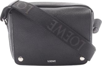 Loewe Pre-owned Sac bandouli&egrave;re en cuir grain&eacute; - Homme - Pre-owned - Noir - Taille: ONE Size