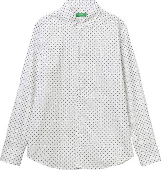 Benetton Herren 5qa7uq038 Hemd, Blau 66R, Medium