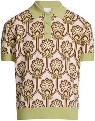 Dr&ocirc;le de Monsieur Polo manches courtes imprim&eacute; en coton