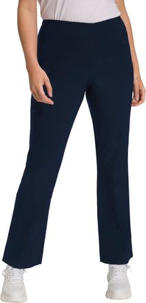 Ulla Popken Damen große Größen Übergrößen Plus Size Thermo-Bengalinhose, Slim Fit, warm, Elastikbund Marine 54 826001130-54