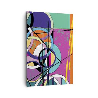 Arttor Bilder auf Leinwand 70x100cm Leinwandbild mit Rahmen Abstraktion modern Gro&szlig; Wanddeko Bild Schlafzimmer K&uuml;che Deko Wandbilder Dekoration Wohnzimmer Wa