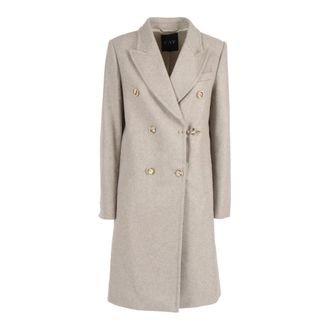 Fay Femme, Manteaux, Beige, Taille: 40 FR Cappotto Doppio Petto + Gancio