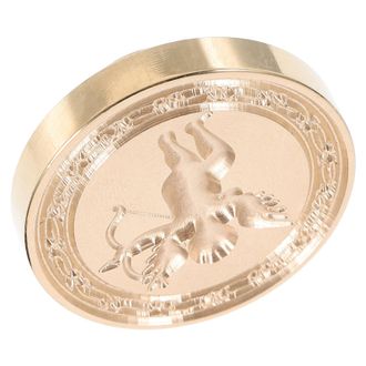 DOITOOL Messing Wachssiegel Stempelkopf f&uuml;r DIY Bastelwachs Langlebiges Versiegelndes Zubeh&ouml;r Glatter Nicht Klebender Siegelkopf f&uuml;r Umschl&auml;ge und Geschenkdek