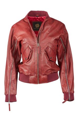 Apple of Eden Lederjacke AOE-143 (1-St) mit Rei&szlig;verschl&uuml;sse an den &Auml;rmeln