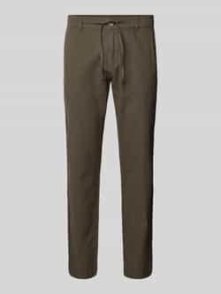 Lindbergh Tapered Fit Leinenhose mit elastischem Bund