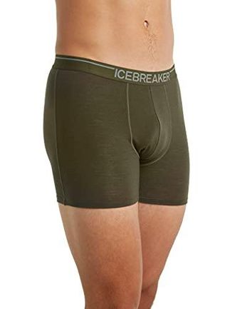 Icebreaker Hommes Anatomica Boxers - Caleçon Homme - Laine Mérinos sous-Vêtements - Loden, XXL