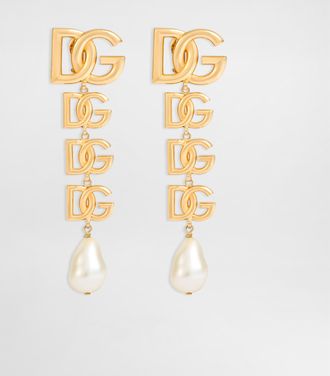 Dolce & Gabbana Clip-on Earrings With Dg Logo - Frau Bijoux Gold Metall Onesize