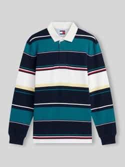 Tommy Jeans Regular Fit Rugbyshirt aus reiner Baumwolle