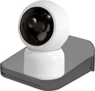 Generic Kleines transparentes - Wandregal - Schwimmende Halterung Ohne Bohren F&uuml;r Sicherheitskamera F&uuml;r Badezimmer B&uuml;ro Schlafzimmer Wohnung Mieter Fenster