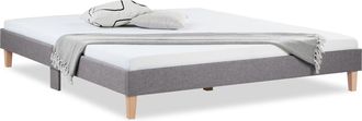Homestyle4u Polsterbett 180x200 Grau Doppelbett Bett Futonbett Bettgestell mit Lattenrost