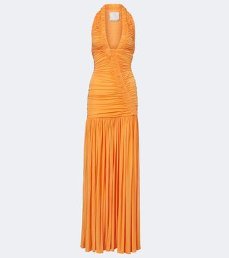 CHRISTOPHER ESBER Robe longue Orion fronc&eacute;e