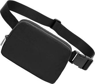 Pretyzoom Healvian Nylon H&uuml;fttasche Damen Herren Verstellbar Schwarz Crossbody Bauchtasche f&uuml;r Laufen Wandern Radfahren Brusttasche Sport