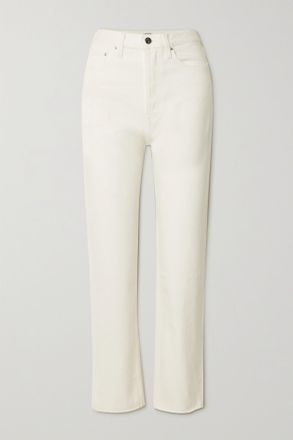 Toteme Jean Droit Taille Haute En Coton Biologique Classic - Blanc cassé