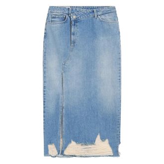 Dondup Gonna longuette in denim fisso - - Skirts - Damen - Blau - W28