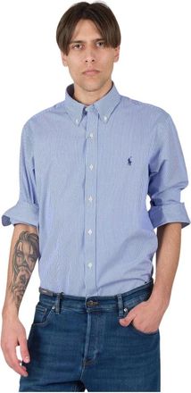 Ralph Lauren Homme, Chemises, Bleu, Taille: S Chemise fine &agrave; rayures