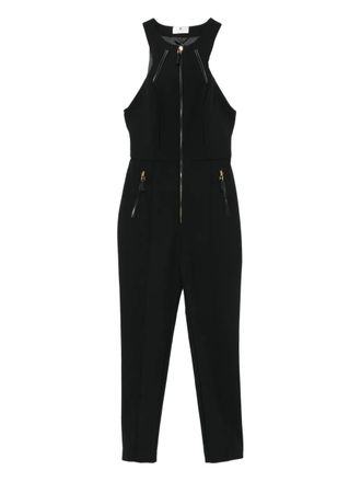 Elisabetta Franchi combinaison zippée à dos nu - Noir