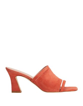 8 by YOOX SUEDE SQUARE TOE SPOOL-HEEL SANDAL