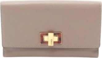 Fendi Portefeuille long (bi-pli) Pre-owned - Femme - Pre-owned - Beige - Taille: ONE Size