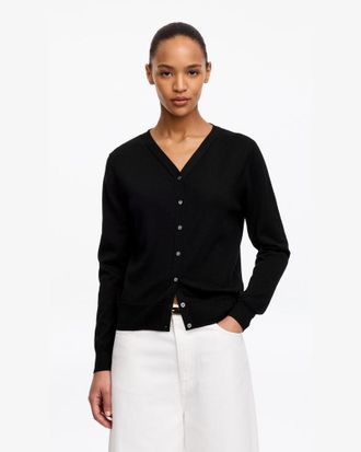 Arket Strickjacke Aus Merinowolle -Schwarz