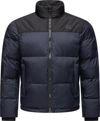 Ragwear Veste dhiver chaude matelass&eacute;e imperm&eacute;able pour homme au look r&eacute;tro colorblock tendance Stafen YOUMODO S-3XL, bleu marine, XL
