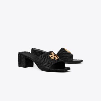 Tory Burch Damen Eleanor Sandalette aus Raffiabast