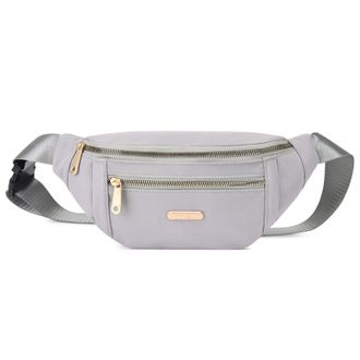 Generic Bauchtasche, Umh&auml;ngetasche, Damen, Brusttaschen, Reise-Nylon, H&uuml;ftschlinge, Geldb&ouml;rse, modische Handytasche f&uuml;r M&auml;nner und Frauen, grau, Einheitsgr&ouml;&szlig;e