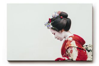 Paul Sinus Art Sinus Art Wandbild 60x40cm Stilvolles Porträt einer Geisha - Ausdruck fernöstlicher Tradition und Anmut