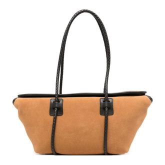 Hereu Femme, Sacs, Brun, Taille: ONE Size Sac bandouli&egrave;re tress&eacute;