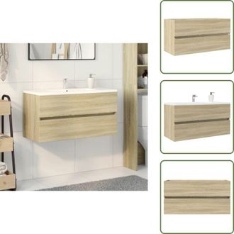 vidaXL The Living Store - Armoire d&eacute;vier Ch&ecirc;ne sonoma 90x38,5x45 cm Agglom&eacute;r&eacute; - Meuble Salle De Bain - Armoire Salle De Bain - Rangement Salle De Bain