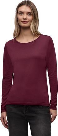 Street One Basic Rundhalsshirt Truffle red 44