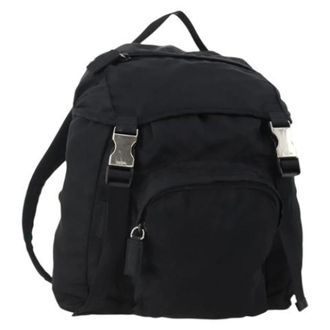 Prada Pre-owned Vintage Nylon Backpack - Femme - Pre-owned - Noir - Taille: ONE Size