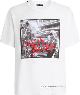 Dolce & Gabbana t-shirt à imprimé graphique - Blanc