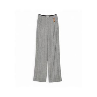 Forte_Forte Chevron Hose - - Trousers - Damen - Grau - M