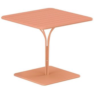 Vente-Unique Vente-unique - Table de jardin L.80 cm en m&eacute;tal - Orange clair - mirmande de mylia