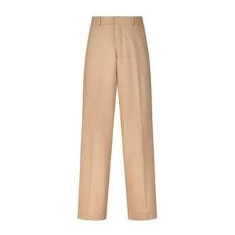 Ami Wollhose mit lockerem Schnitt und Falten - - Trousers - Herren - Braun - 4XS