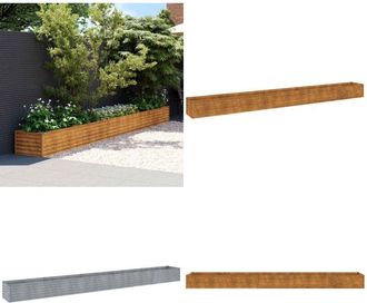 vidaXL Jardini&egrave;re sur&eacute;lev&eacute;e 482 x 50 x 36 cm Acier Corten - Potager sur&eacute;lev&eacute; - Acier Corten