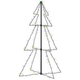 vidaXL Arbre de Noël Cône 160 LED dIntérieur/dExtérieur Sapin de Noël Décoration de Noël Ornement de Noël Salon Patio Jardin Arrière-Cour 78x120 cm