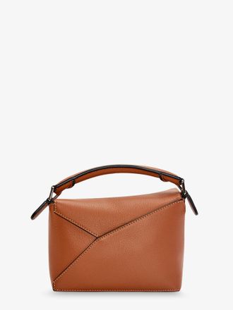 Loewe Womens Crossbody Bag Puzzle Edge Brown Leather Handbags Hand