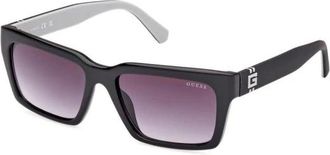 Guess Homme, Accessoires, Noir, Taille: ONE Size Lunettes de soleil carr&eacute;es &agrave; monture en r&eacute;sine