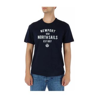 North Sails Blau Kurzarm Rundhals T-shirt - - Tops - Herren - Blau - XL