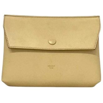 Celine Pre-owned Vintage Leder Clutch - - Pre-owned - Damen - Beige - ONE SIZE