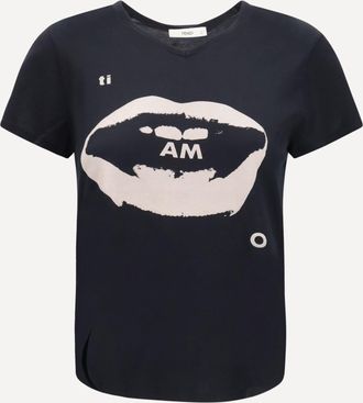 Fendi Ti Amo Graphic Print jersey T-shirt Female XS