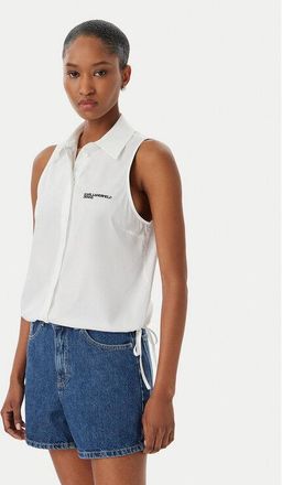 Karl Lagerfeld Weste B2W11020 Wei&szlig; Regular Fit